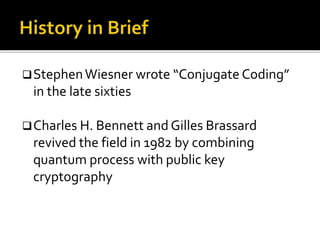 Quantum Cryptography presentation | PPTX