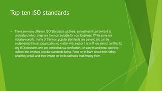 Introduction to International Organization for Standardization | PPT