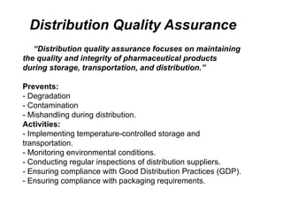 Quality Assurance department/roles/responsibilities. Subject: Quality ...