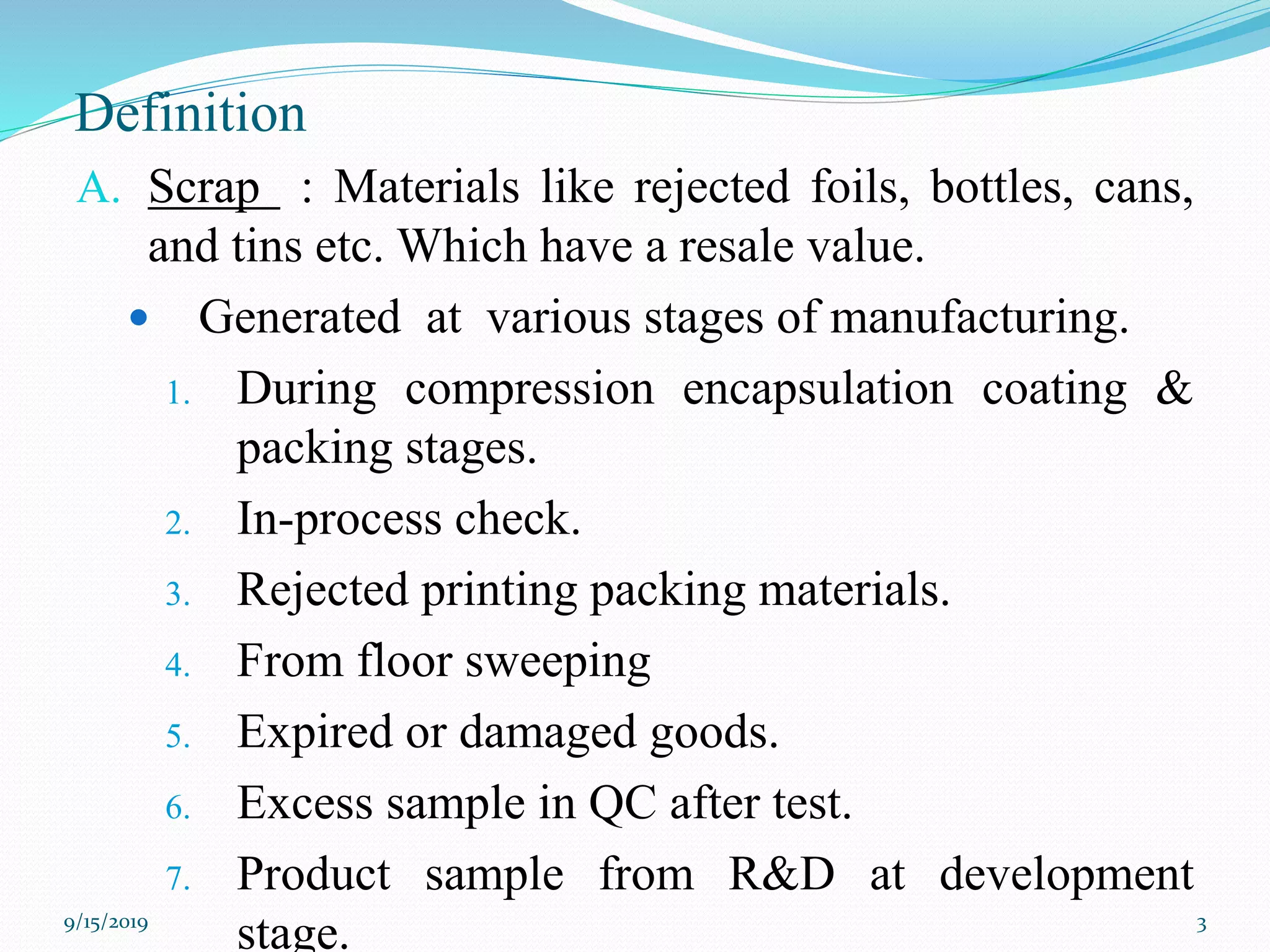 Handling of waste and Scrap disposal | PPTX