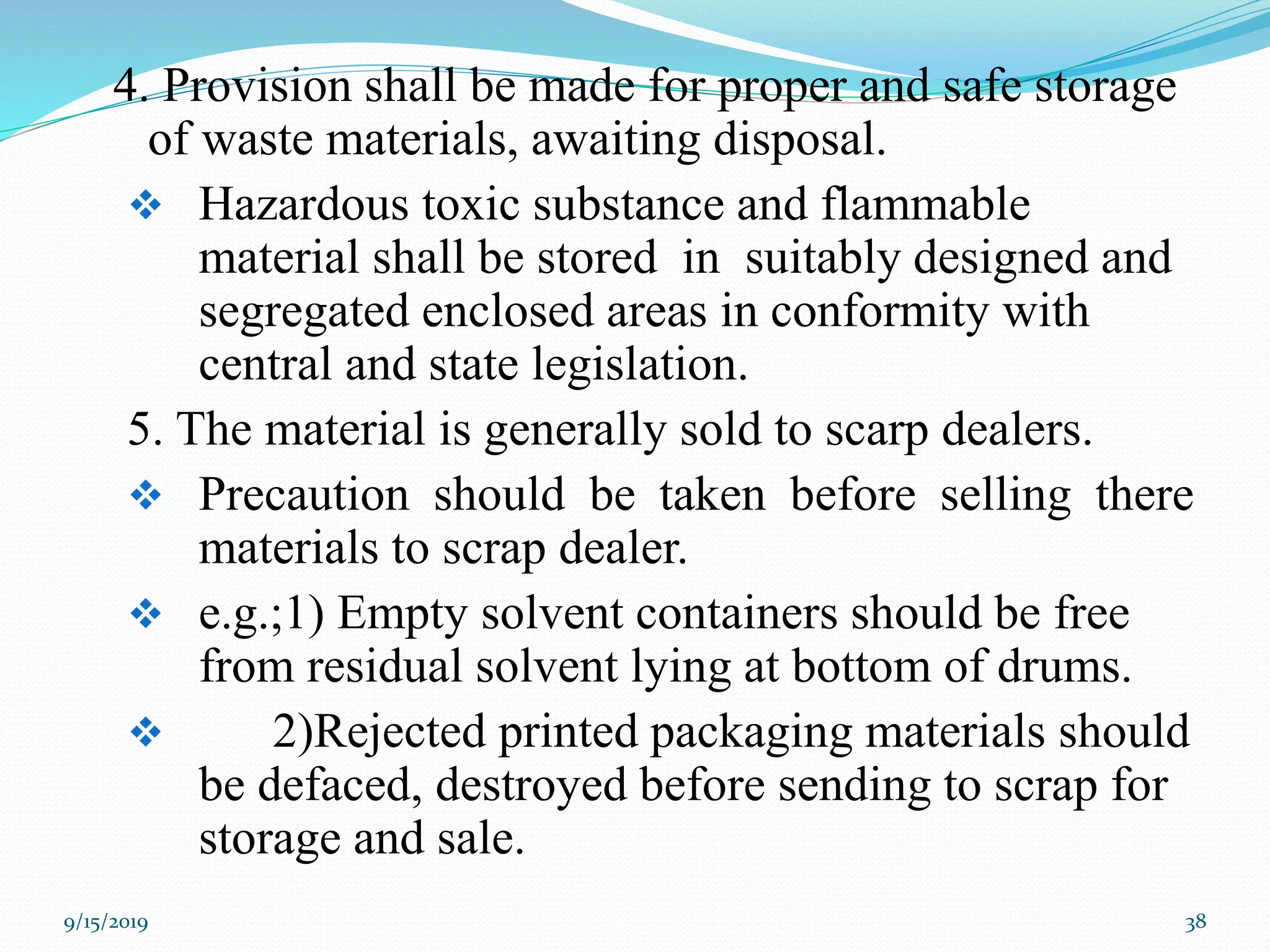 Handling of waste and Scrap disposal | PPTX