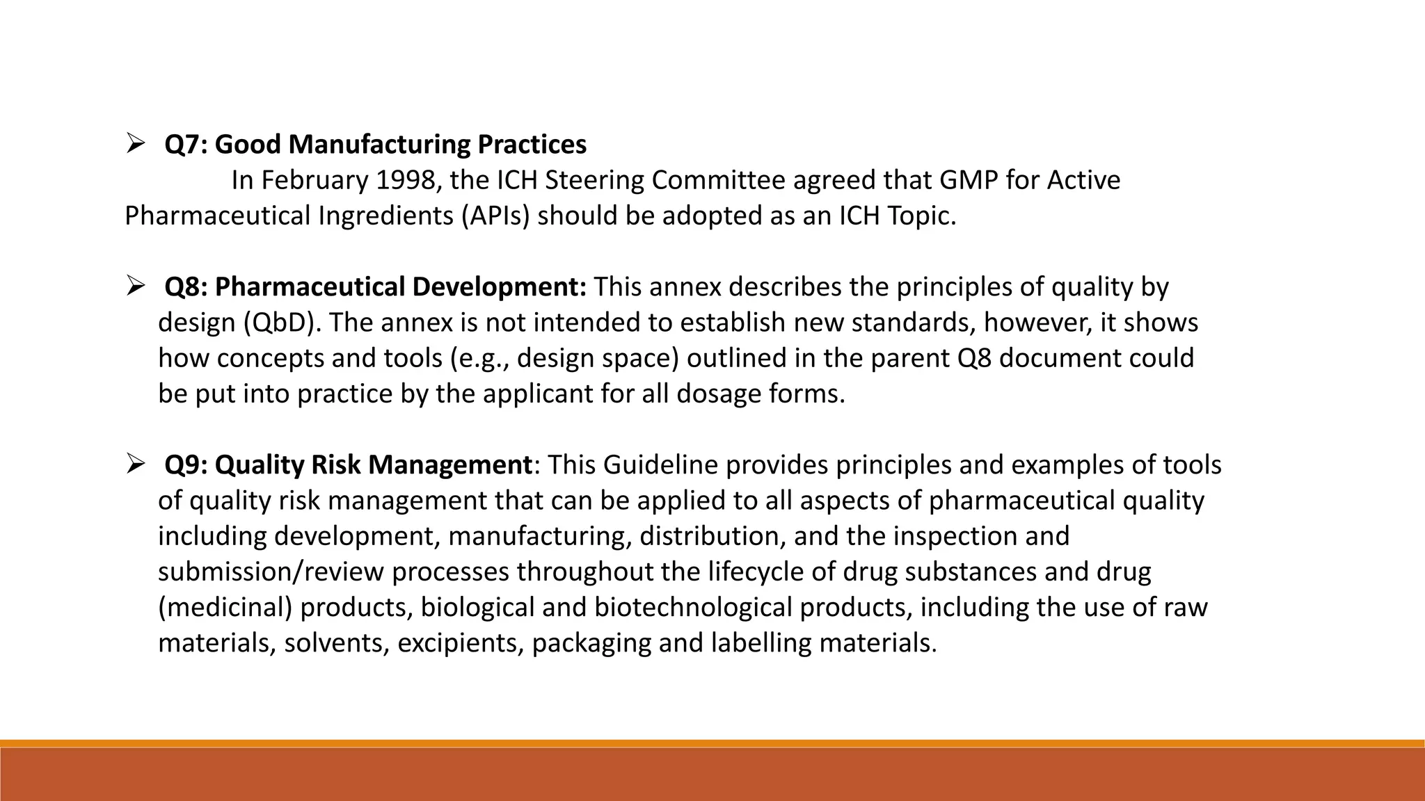 ICH - quality guidelines | PPTX