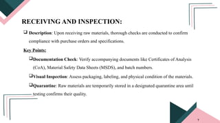 Analysis of Raw Materials and in process quality control of finished ...