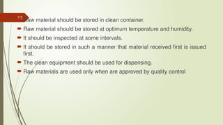 QUALITY CONTROL AND QUALITY ASSURANCE: ANALYSIS OF RAW MATERIALS | PPTX