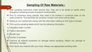 QUALITY CONTROL AND QUALITY ASSURANCE: ANALYSIS OF RAW MATERIALS | PPT