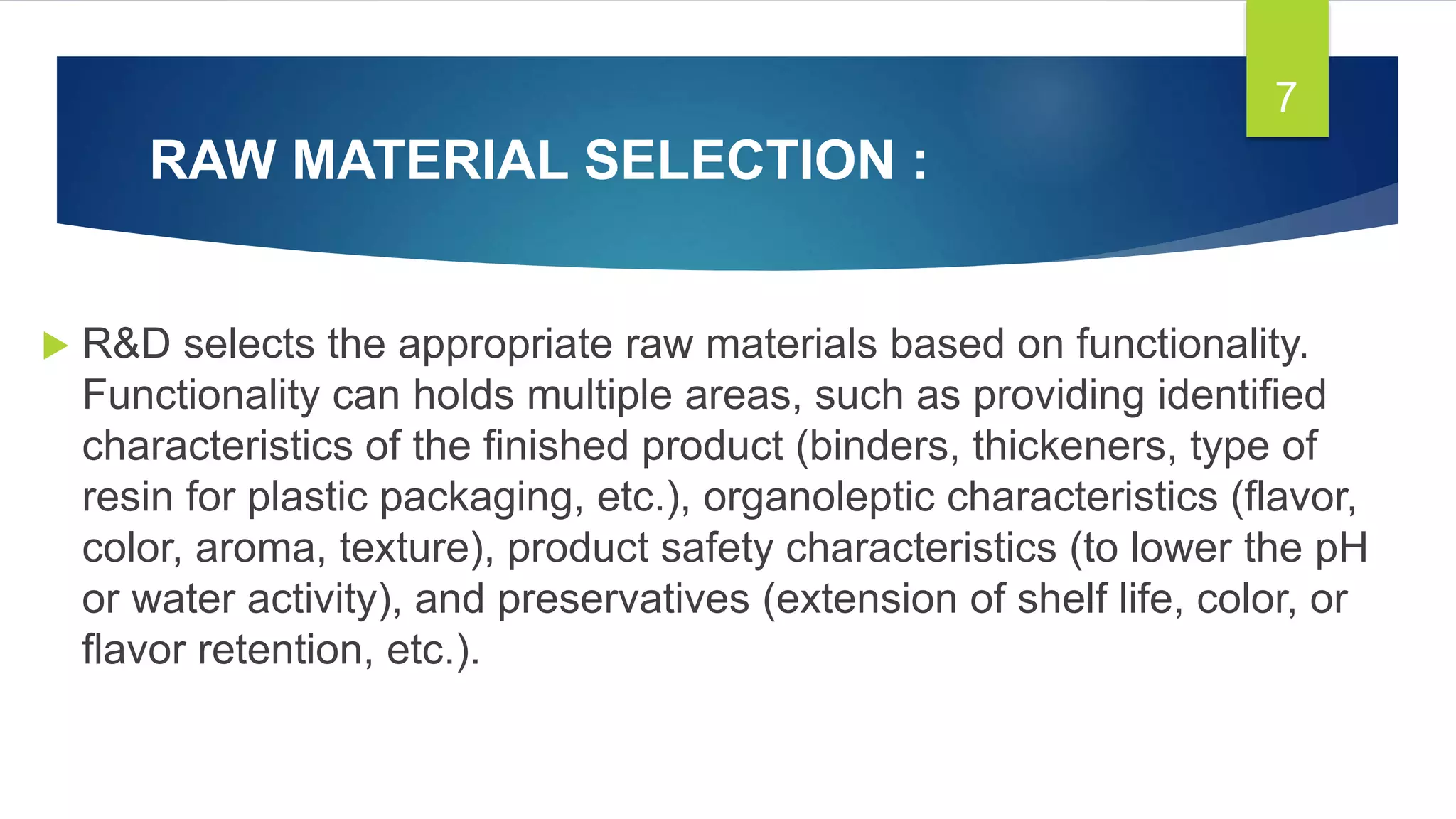 Purchase specifications & Maintenance of stores For Raw materials | PPTX