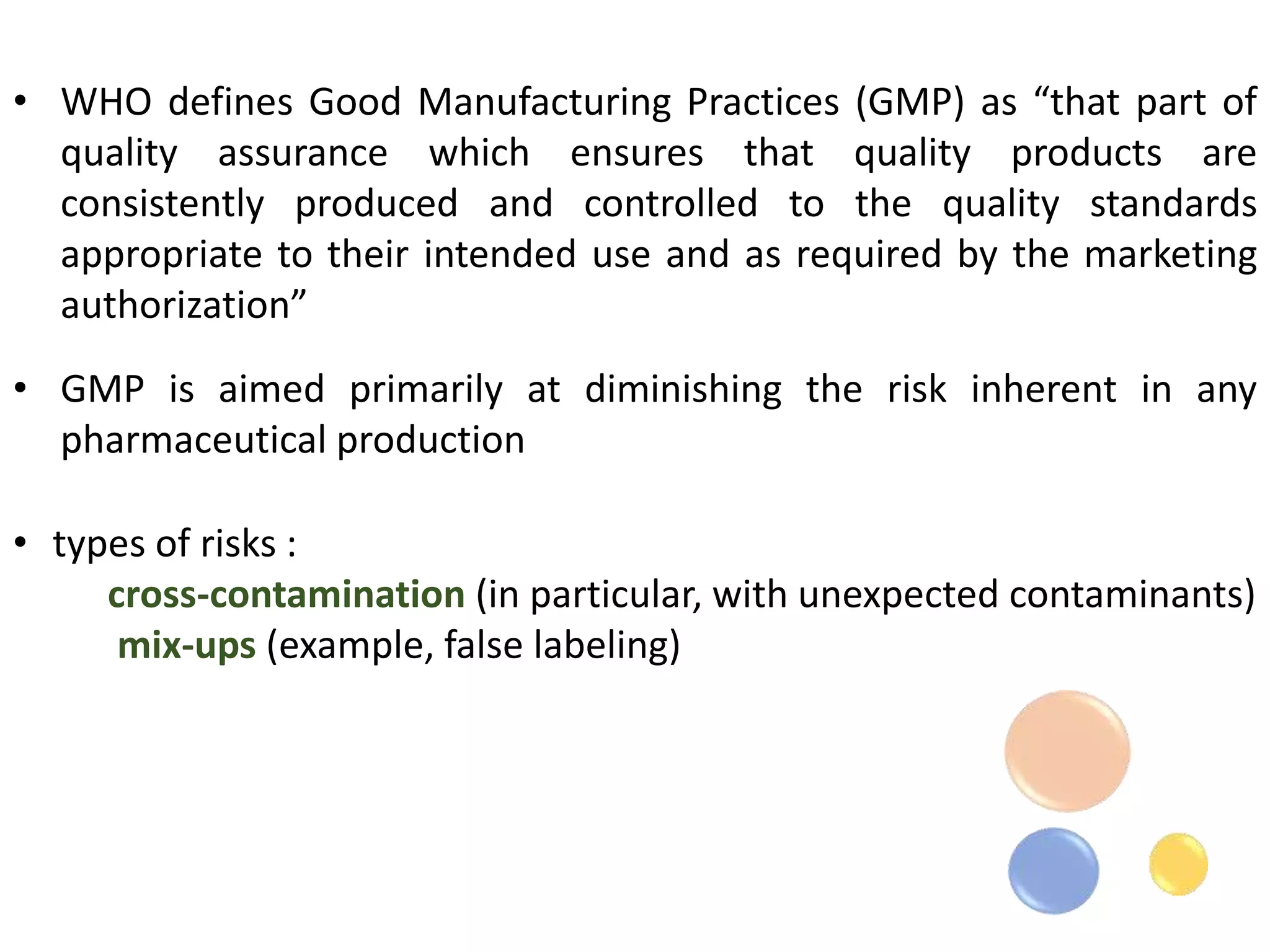 CGMP guidelines | PPTX