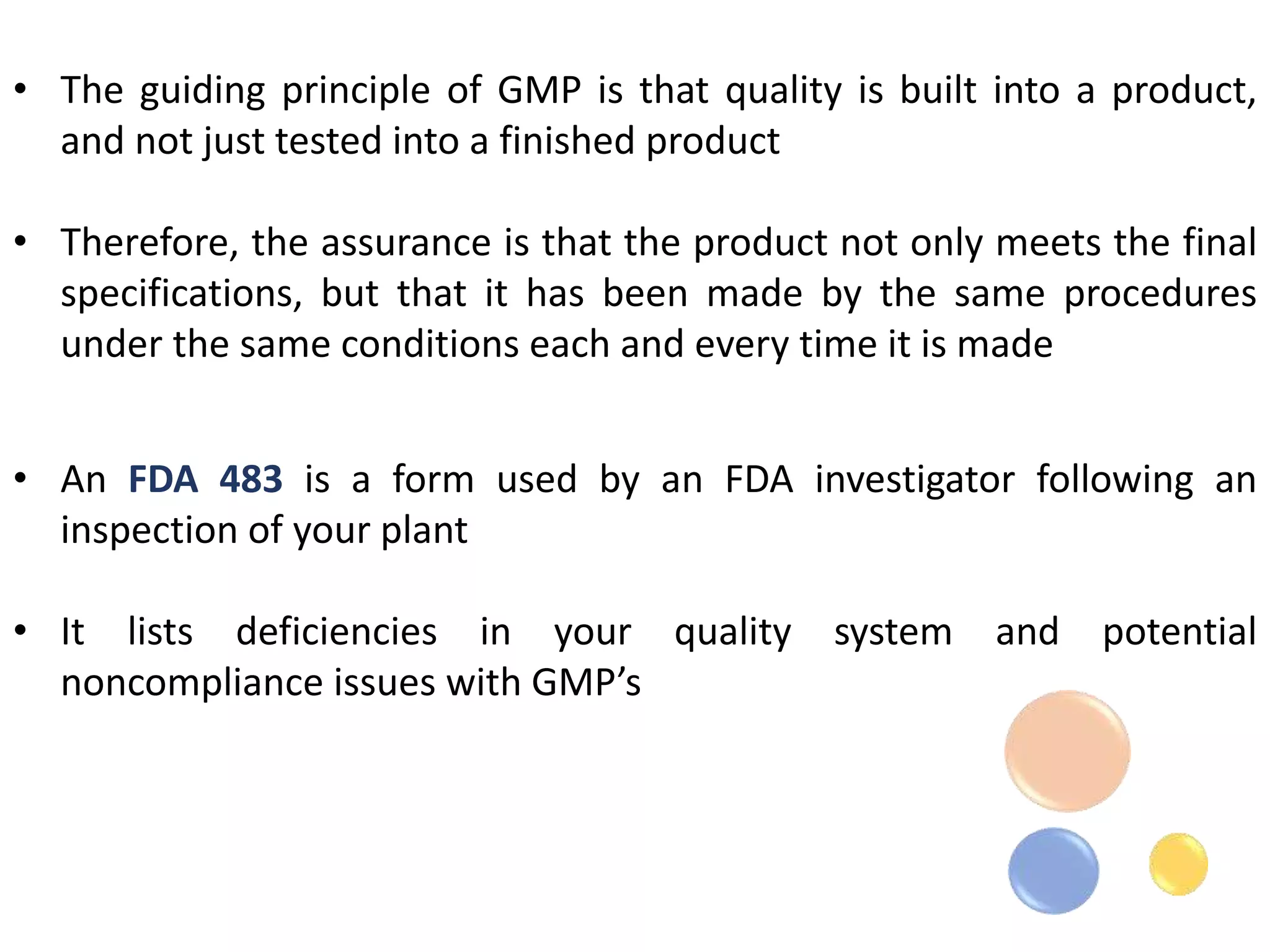 CGMP guidelines | PPTX