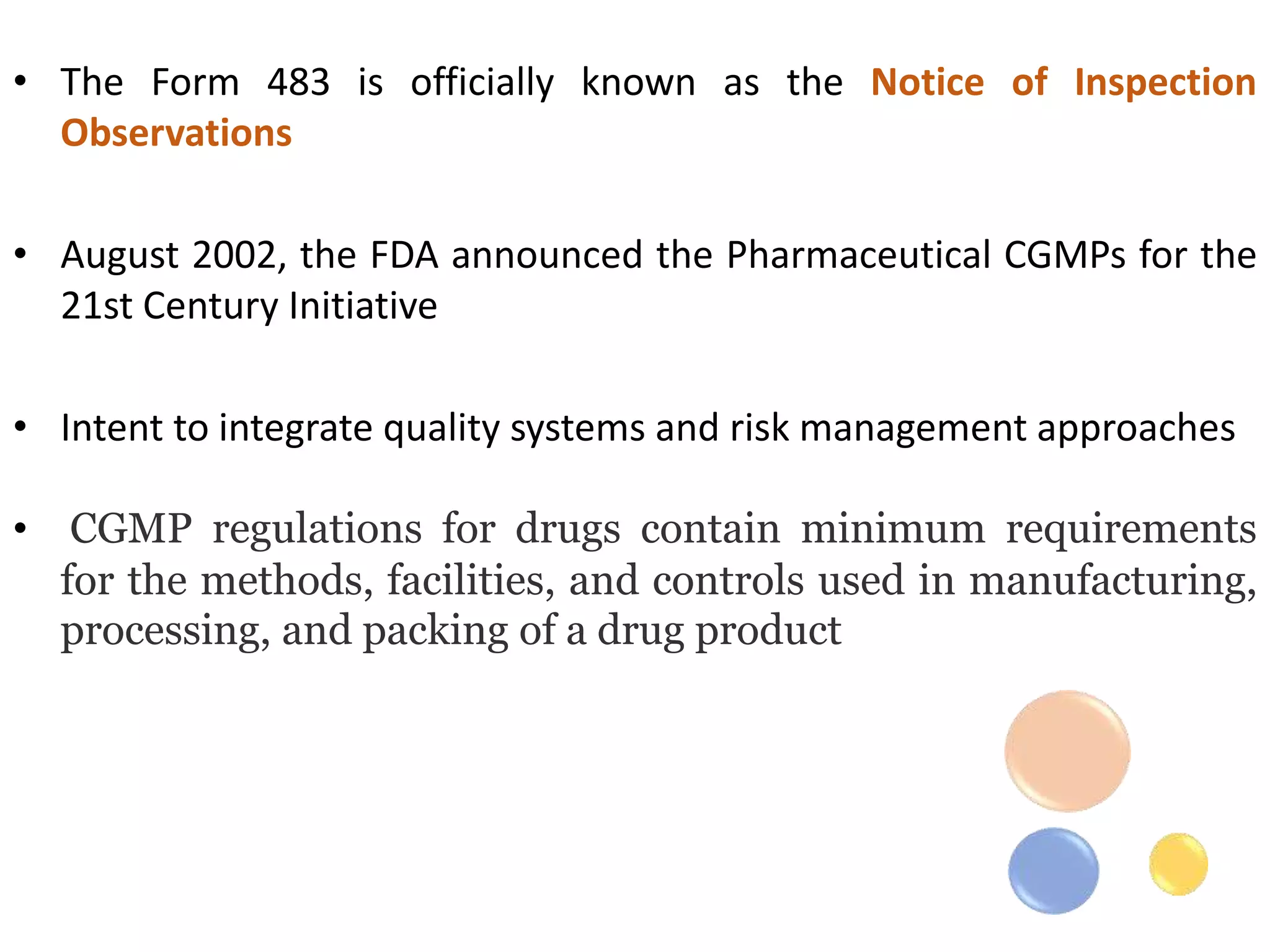 CGMP guidelines | PPTX