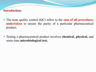 Quality assurance, quality control, good laboratory practice | PPTX