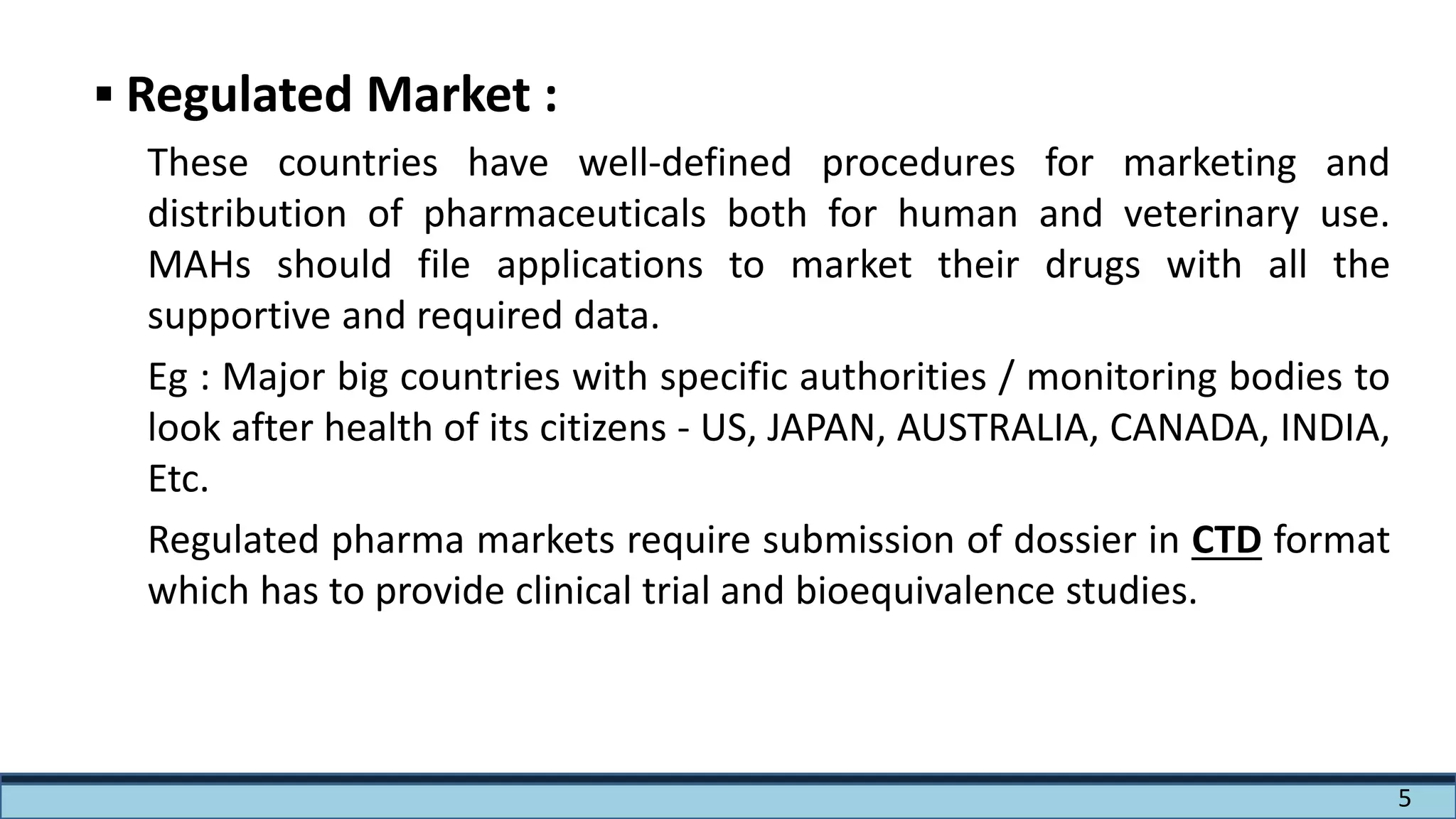 Regulated and Non-Regulated marked | PPTX