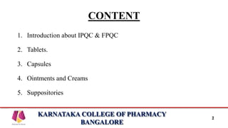 QC & QA IPQC & FPQC | PPTX | Pharmaceutical Industry | Industries
