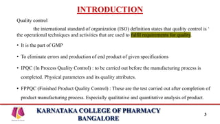 QC & QA IPQC & FPQC | PPTX | Pharmaceutical Industry | Industries