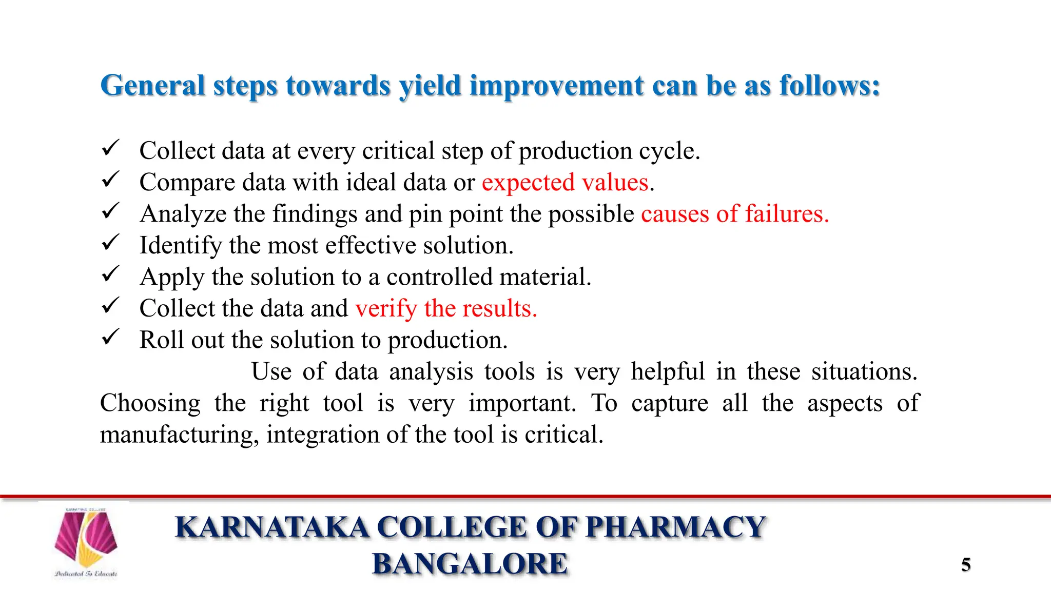 QC & QA CALCULATION OF YIELD | PPTX