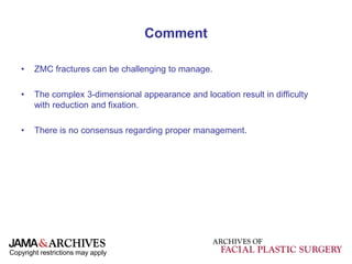 ZYGOMATICOMAXILLARY FRACTURES AND MANAGEMENT | PPT