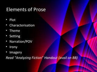 Qcr520 lesson 16 teaching prose | PPT