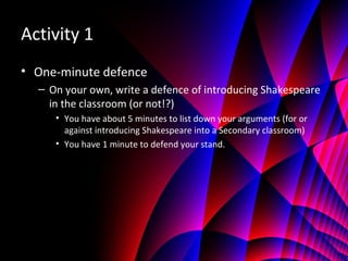 Qcr520 lesson teaching shakespeare | PPT