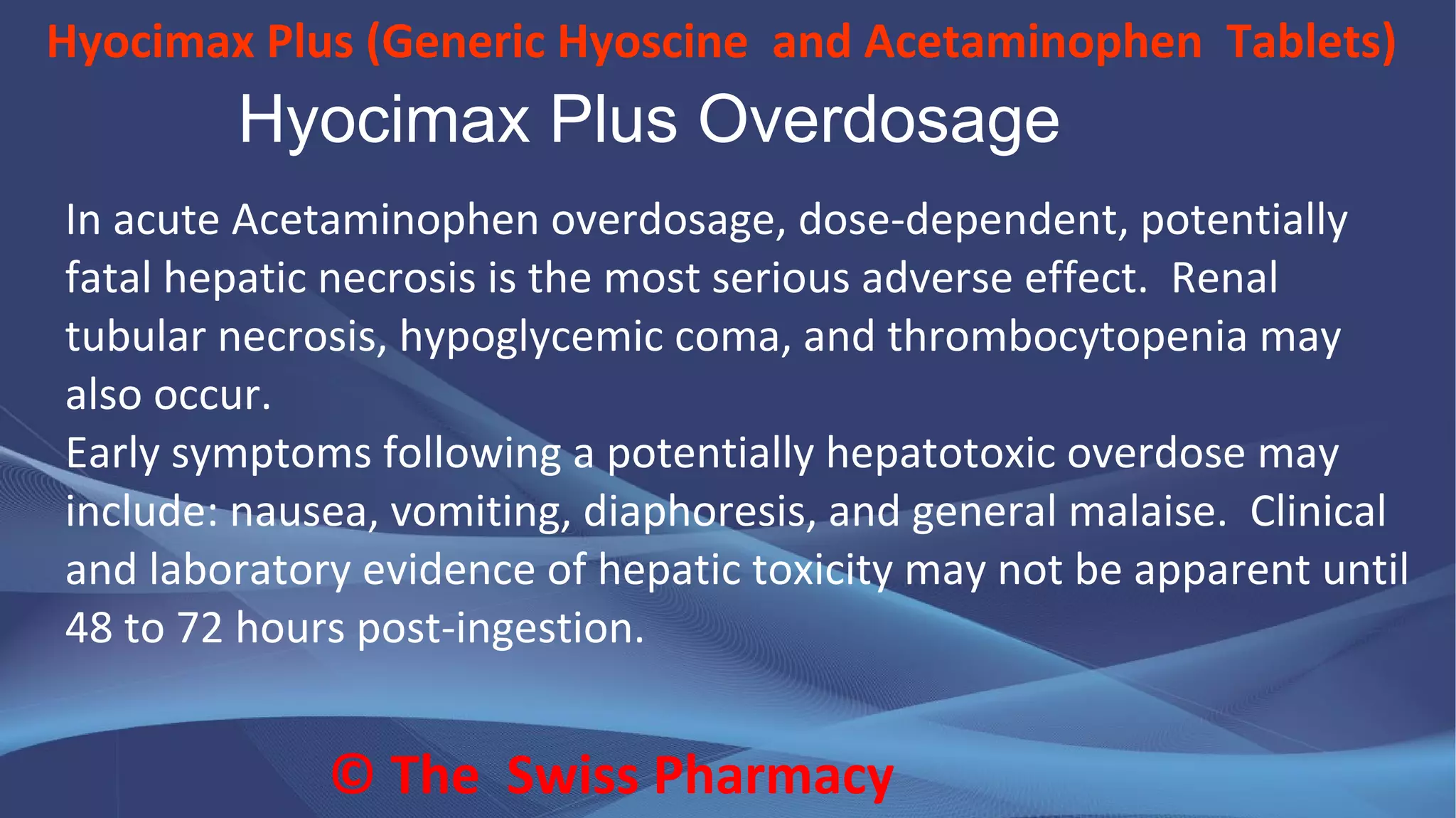 Hyocimax Plus (Generic Hyoscine and Acetaminophen Tablets) | PDF