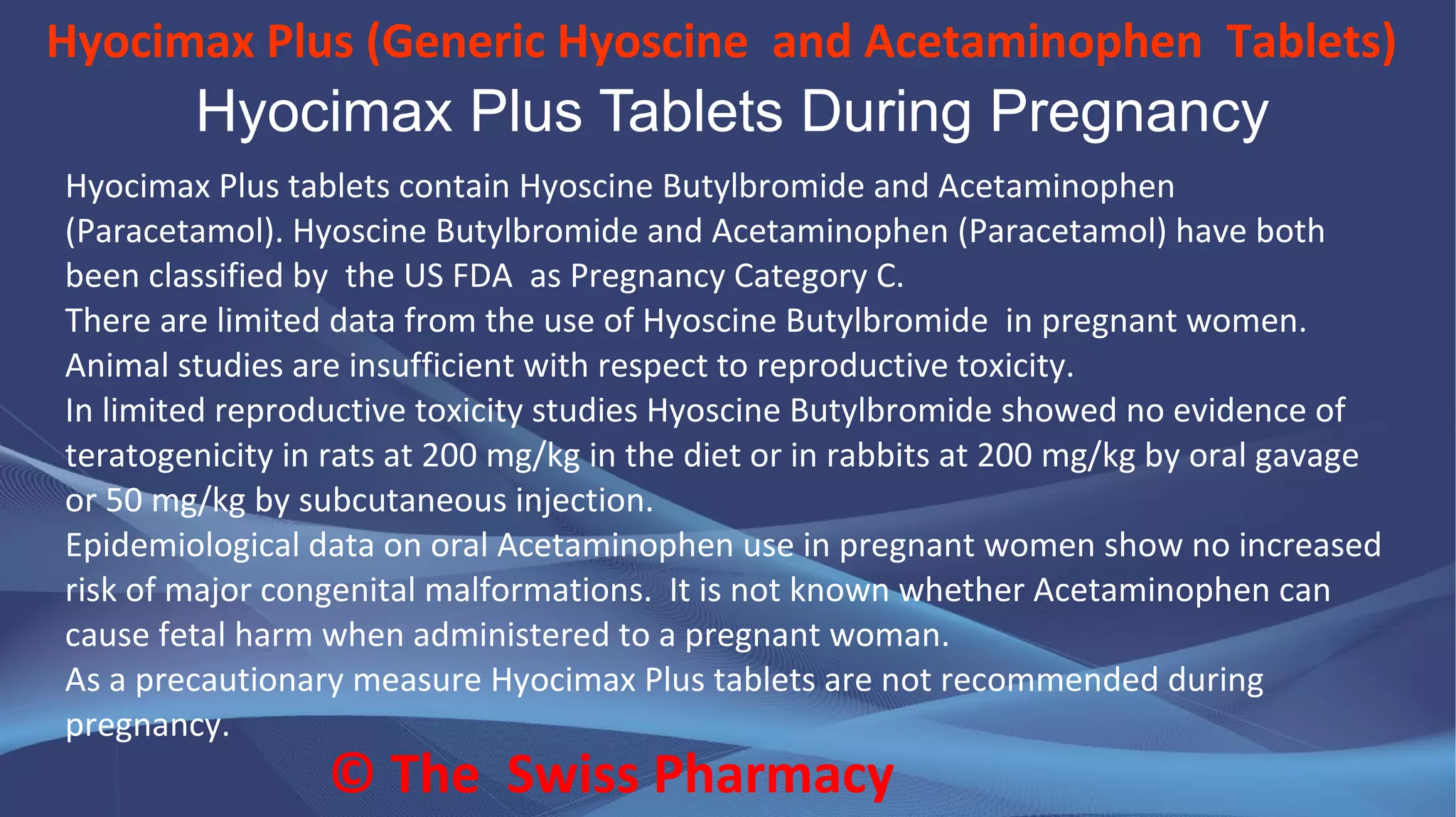 Hyocimax Plus (Generic Hyoscine and Acetaminophen Tablets) | PDF