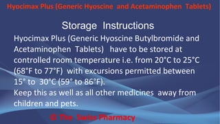 Hyocimax Plus (Generic Hyoscine and Acetaminophen Tablets) | PDF