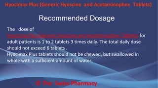 Hyocimax Plus (Generic Hyoscine and Acetaminophen Tablets) | PDF