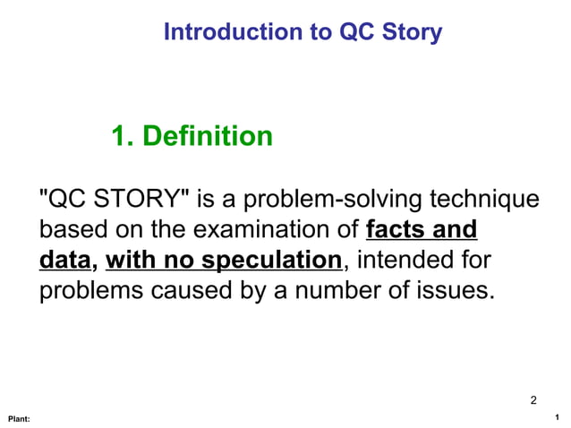 Qc story | PPT