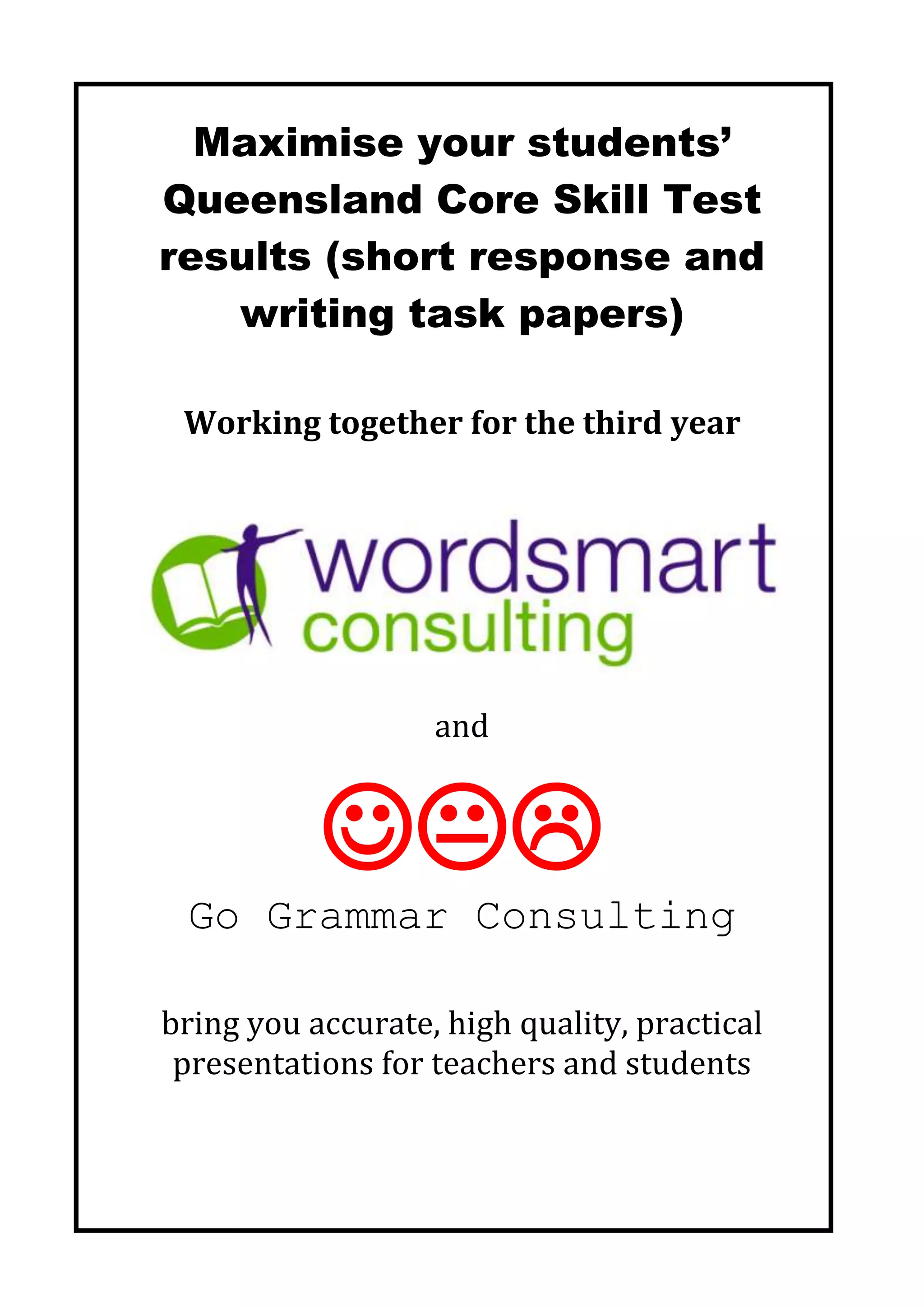 Year Queensland Core Skills (QCS) Test preparation program (5) (2) (3 ...