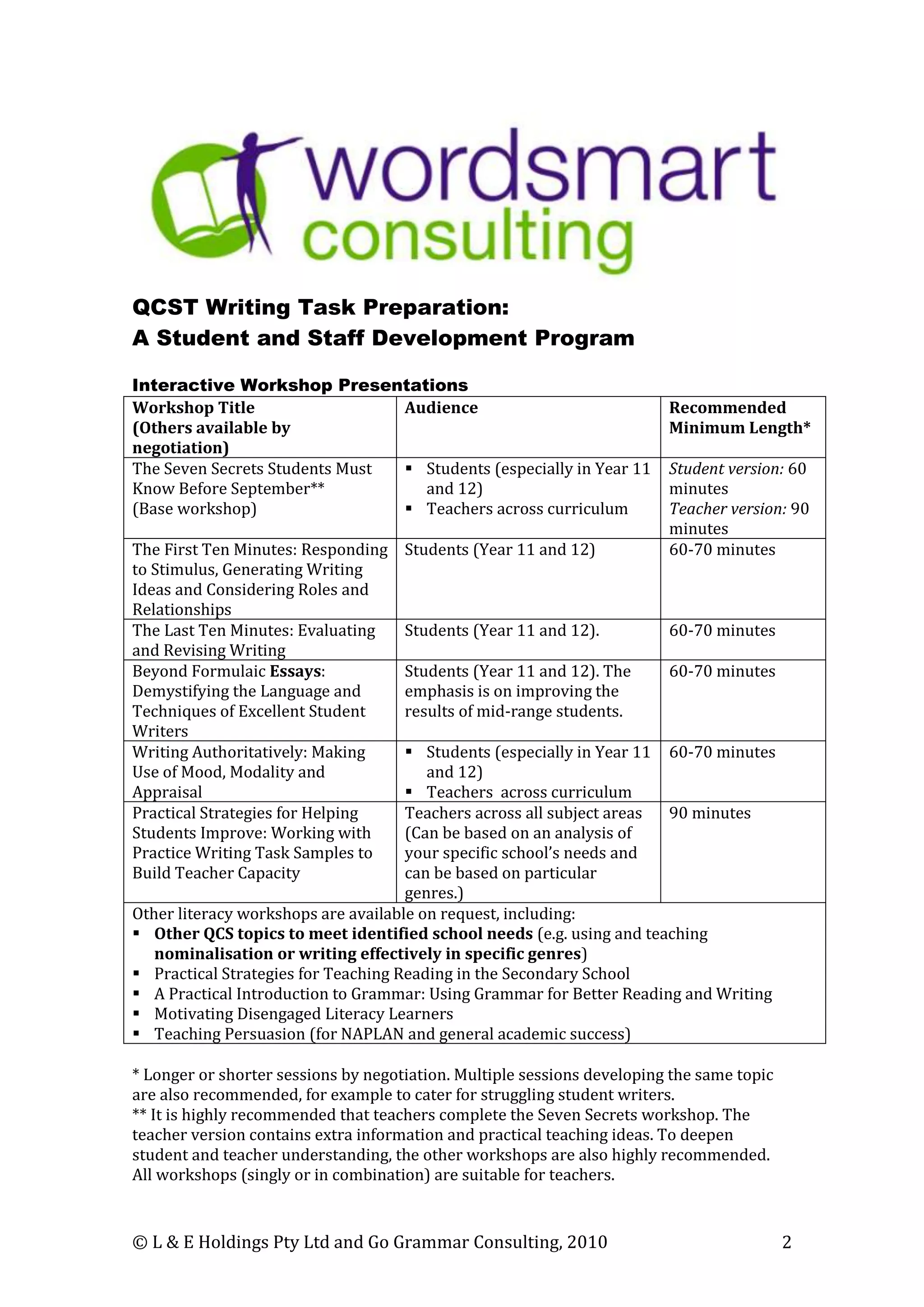 Year Queensland Core Skills (QCS) Test preparation program (5) (2) (3 ...