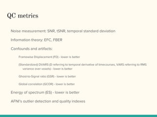 Quality control for structural and functional MRI | PPTX