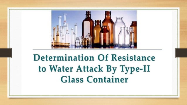 Quality control test of glass containers | PDF | Chemistry | Science