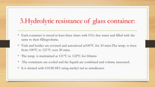 Quality control test of glass containers | PDF