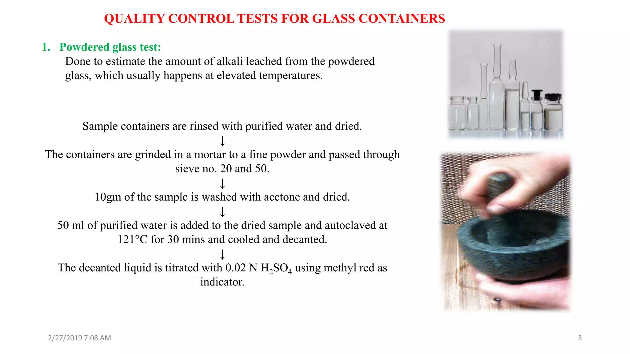 Quality Control tests for pharmaceutical containers, closures and ...