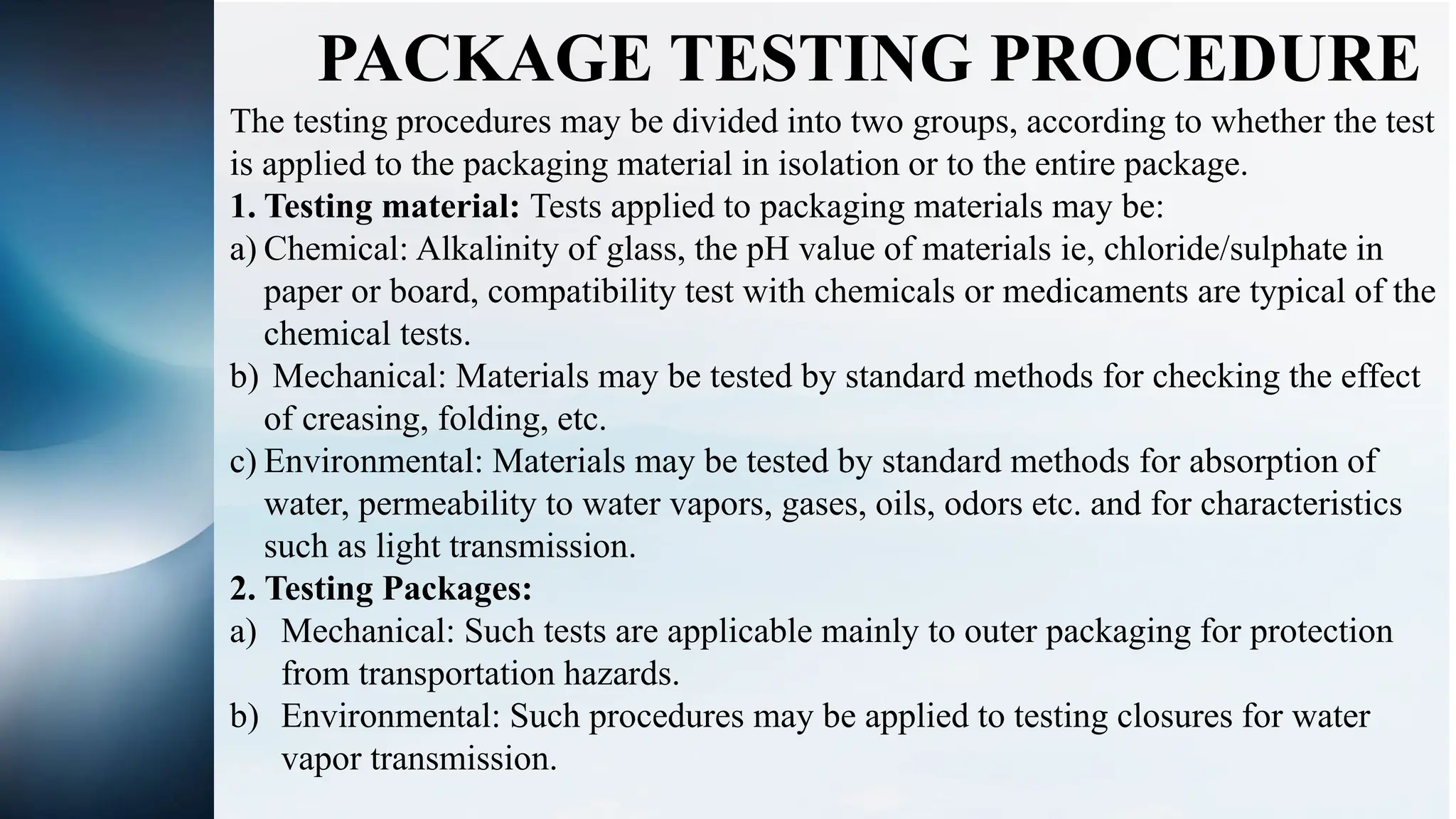 QC test for Packaging Materials used in Pharmaceuticals.pptx