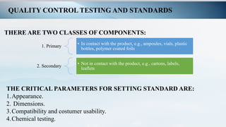 QC test for Packaging Materials used in Pharmaceuticals.pptx | Free ...