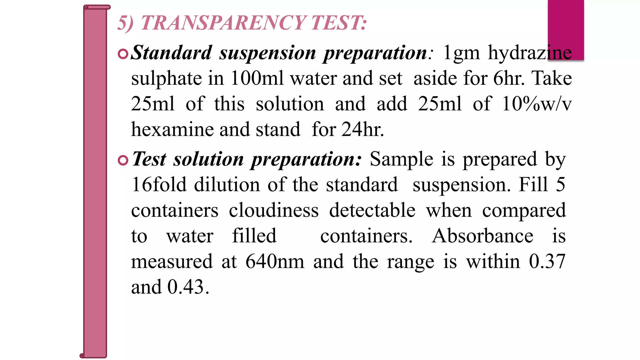 Qc test for plastics,metallic tins,closures, collapsible tubes ...