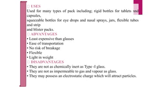 Qc test for plastics,metallic tins,closures, collapsible tubes ...