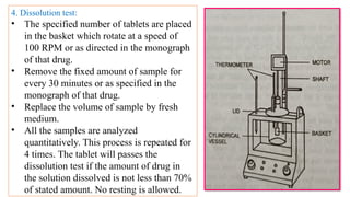 Quality Control TESTS FOR TABLETS.present | PPTX