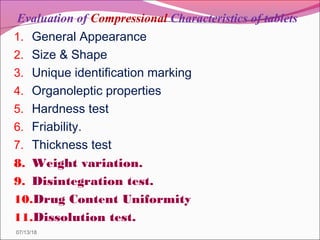 Qc tets for tablets final | PPT