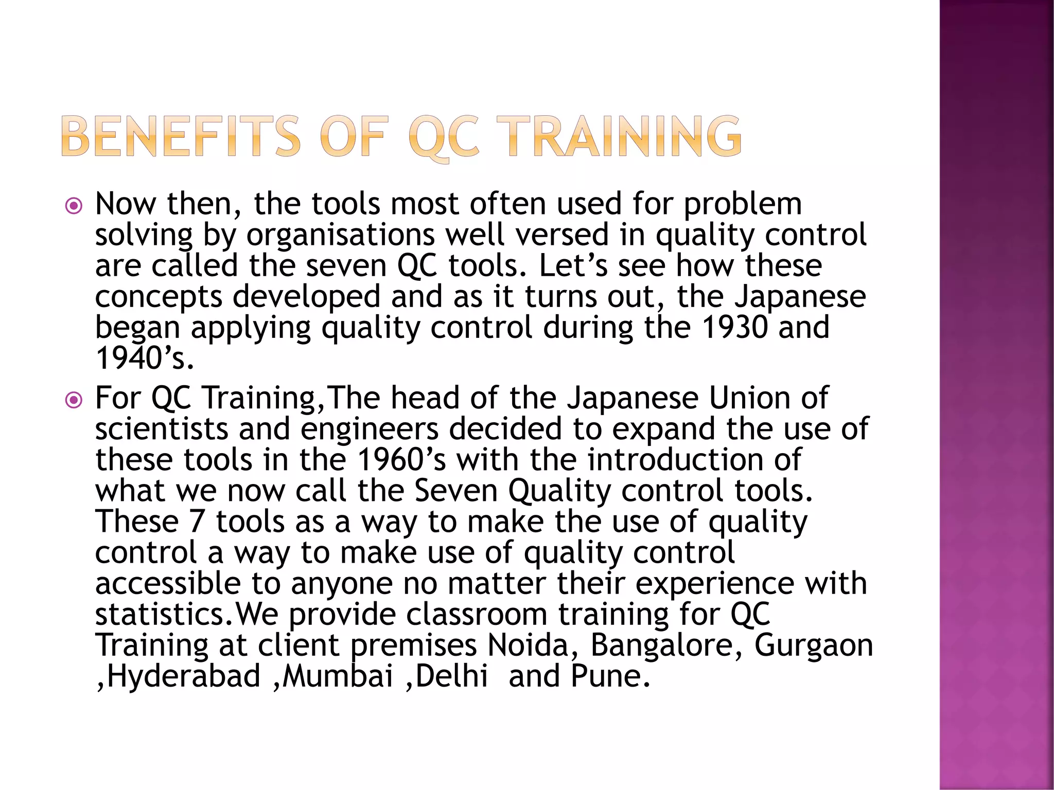 Qc training | PDF