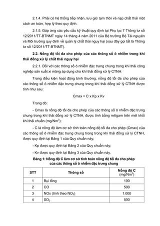QCVN 41:2011/BTNMT – Quy chuẩn Kỹ thuật về đồng xử lý chất thải nguy hại trong lò nung xi măng | PDF