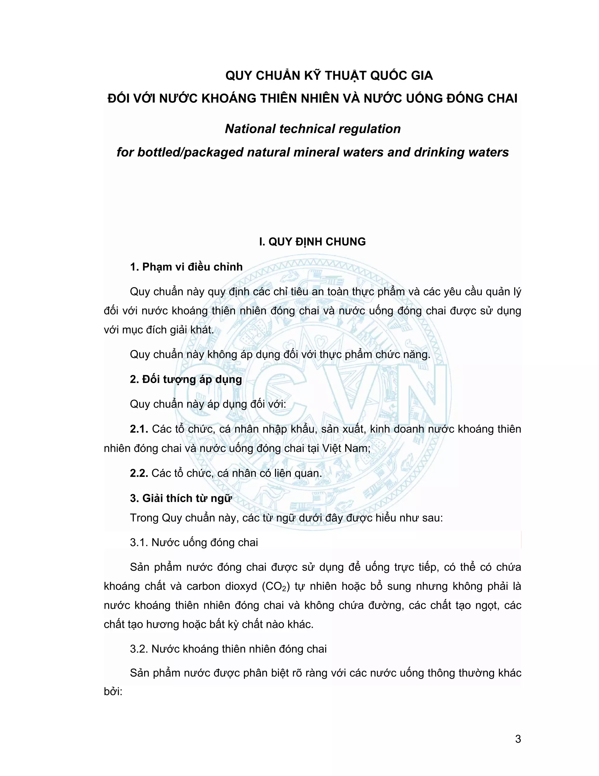 Qcvn6 1-2010-byt tieu chuan nuoc uong dong chai | PDF