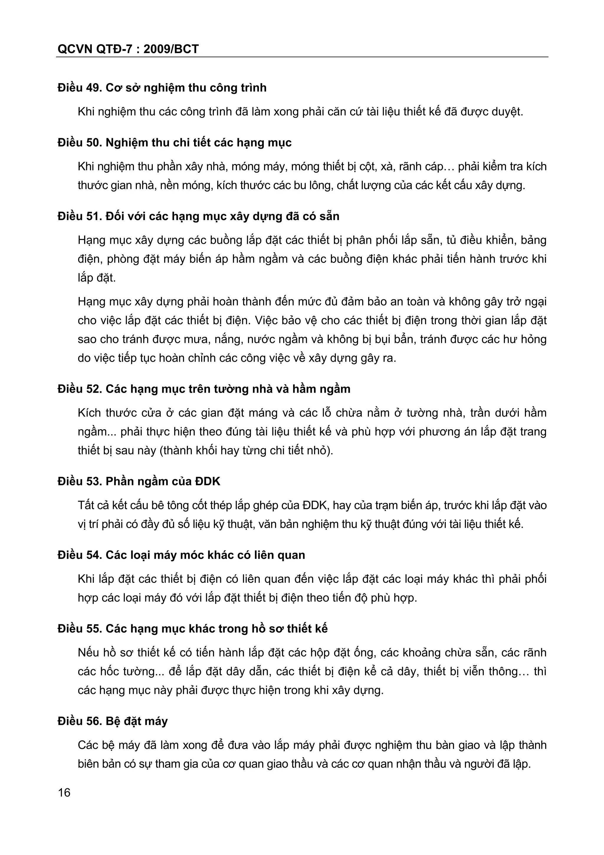 Qcvn qtd 07 2008 bct thi cong cac cong trinh dien | PDF