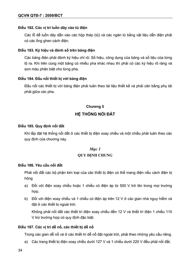 Qcvn qtd 07 2008 bct thi cong cac cong trinh dien | PDF