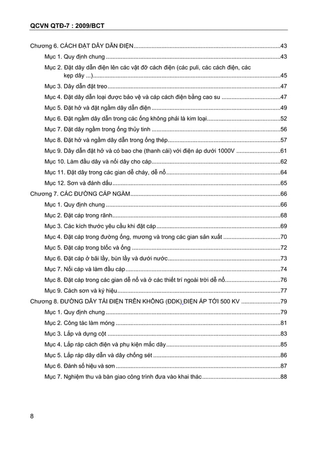 Qcvn qtd 07 2008 bct thi cong cac cong trinh dien | PDF