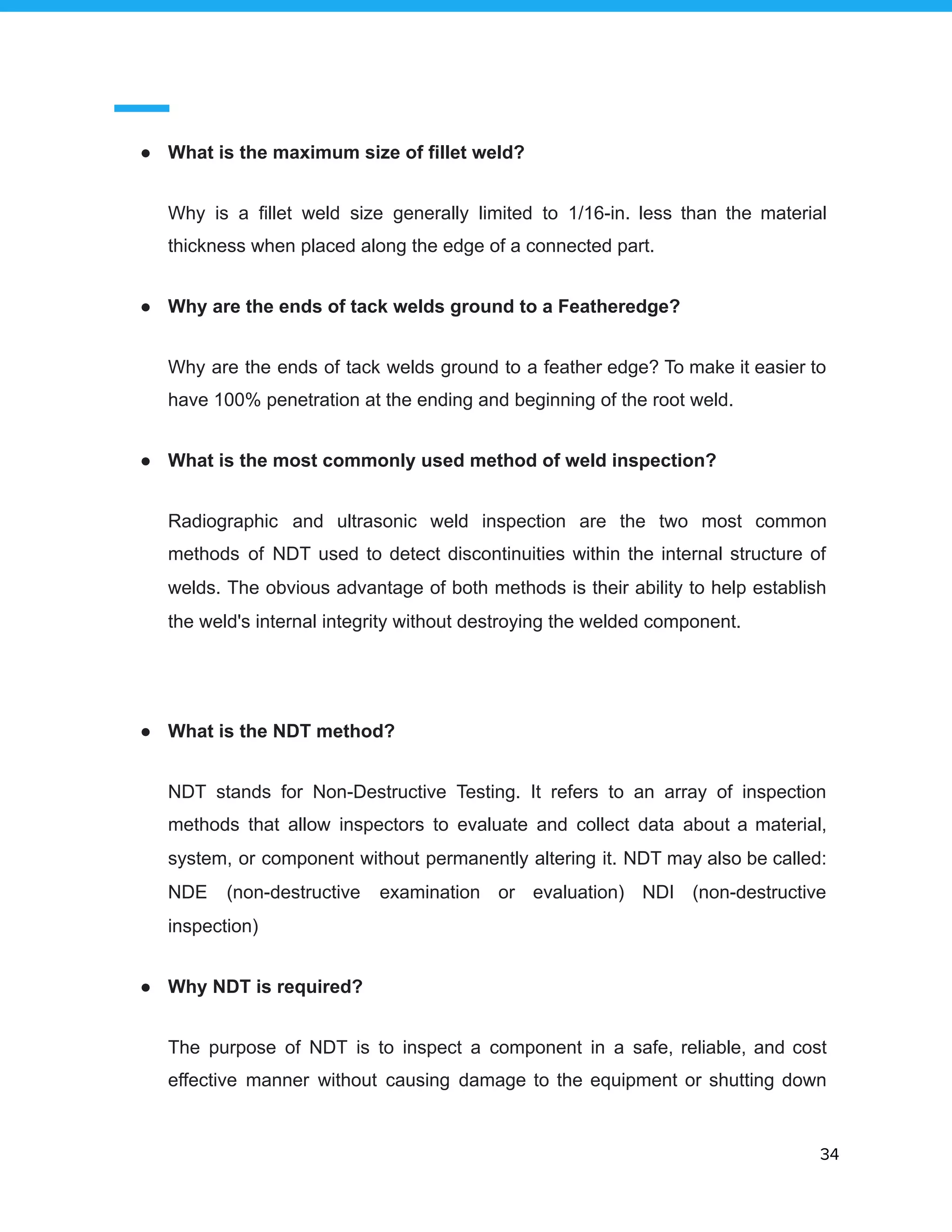 QC Welding Inspector Interview Question & Answers.pdf | Chemistry | Science