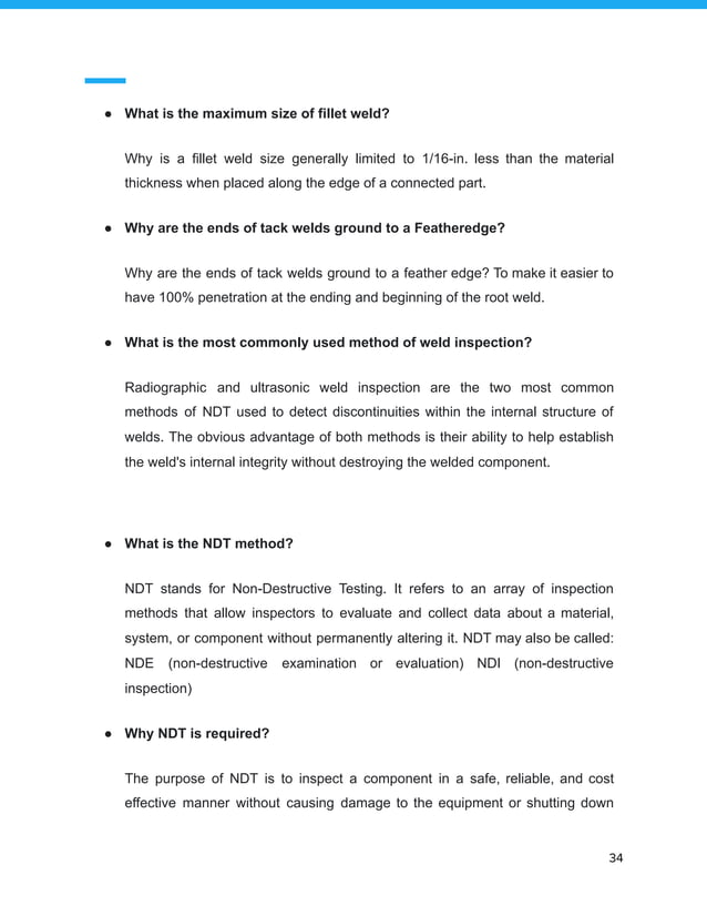 QC Welding Inspector Interview Question & Answers.pdf | Chemistry | Science
