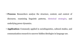 Types/Approaches of Qualitative data analysis | PPTX