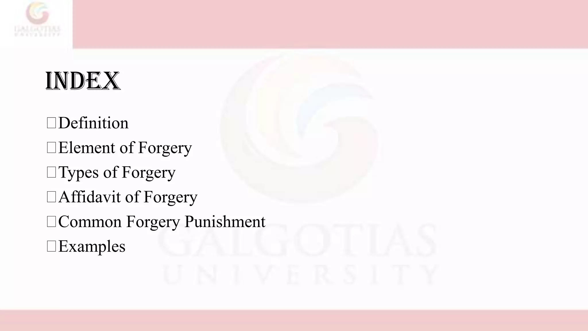 FORGERY (QUESTIONED DOCUMENT) WITH CASE STUDY | PPTX