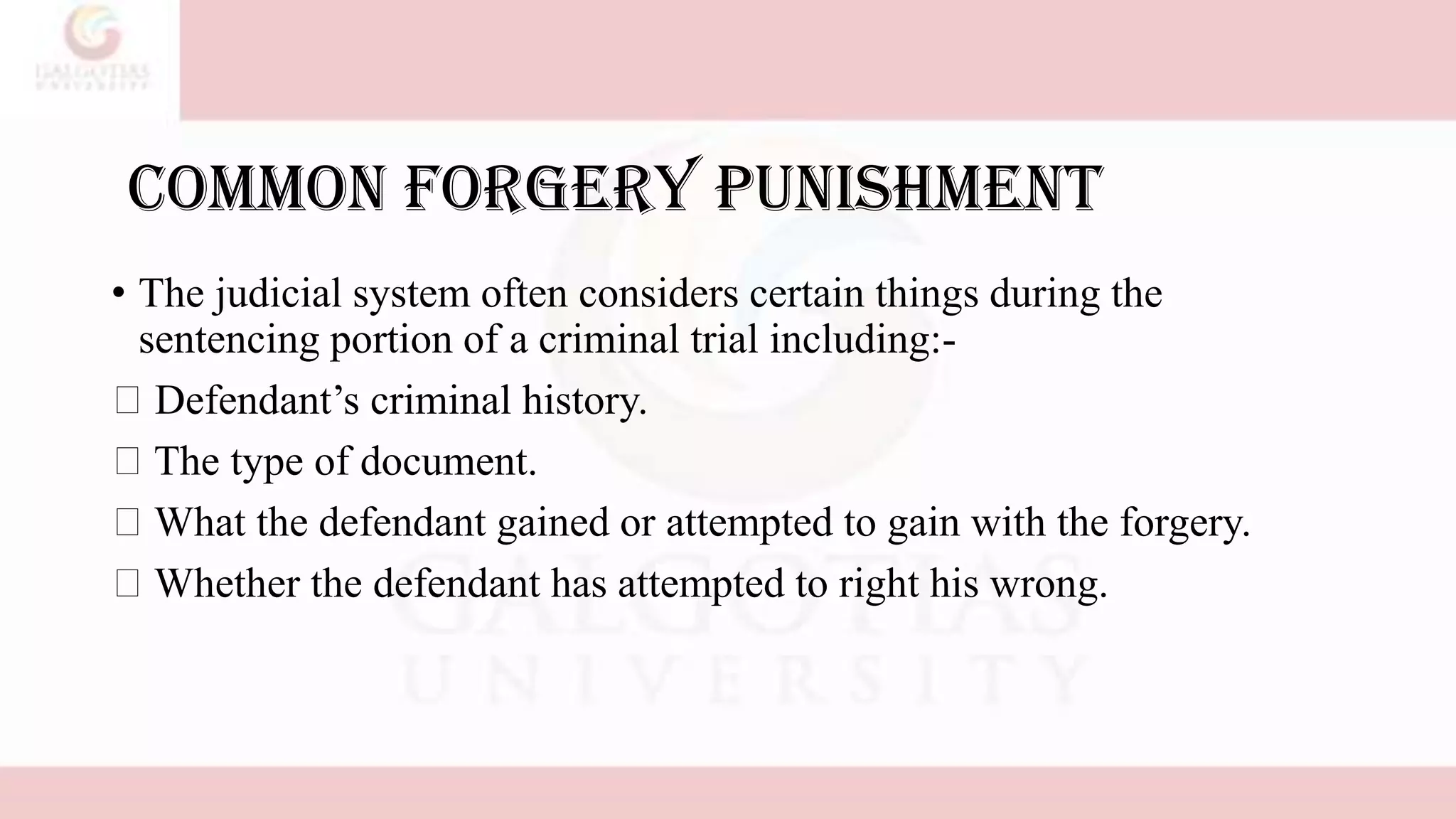 FORGERY (QUESTIONED DOCUMENT) WITH CASE STUDY | PPTX