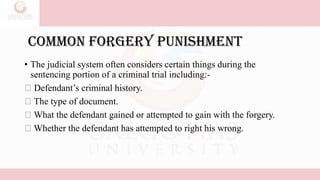 FORGERY (QUESTIONED DOCUMENT) WITH CASE STUDY | PPTX